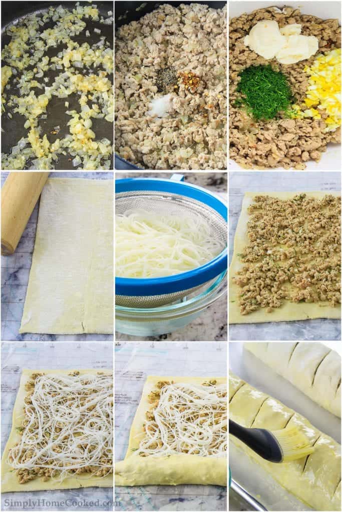 Easy Chicken Wellington Roll (with rice noodles) - Simply Home Cooked