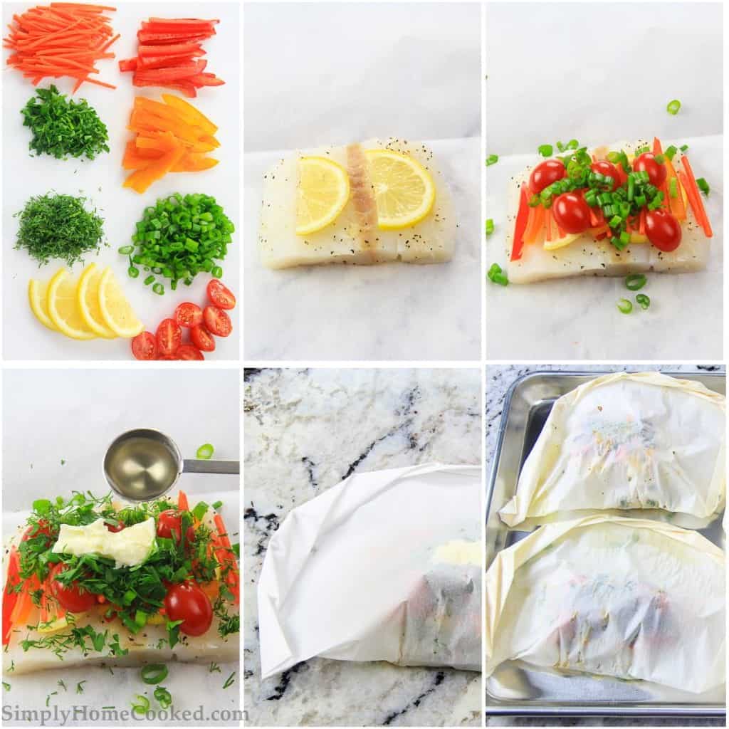 Easy Baked Cod with Vegetables (cod en papillote) - Simply Home Cooked
