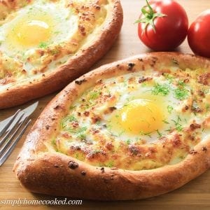 Khachapuri - Georgian Cheese Bread - Simply Home Cooked