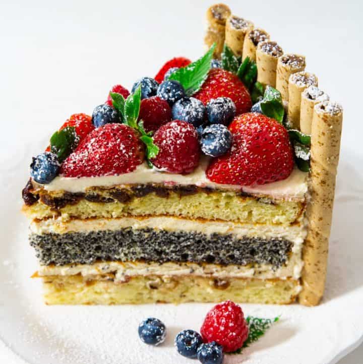 Russian Royal Cake (Korolevsky Cake) - Simply Home Cooked
