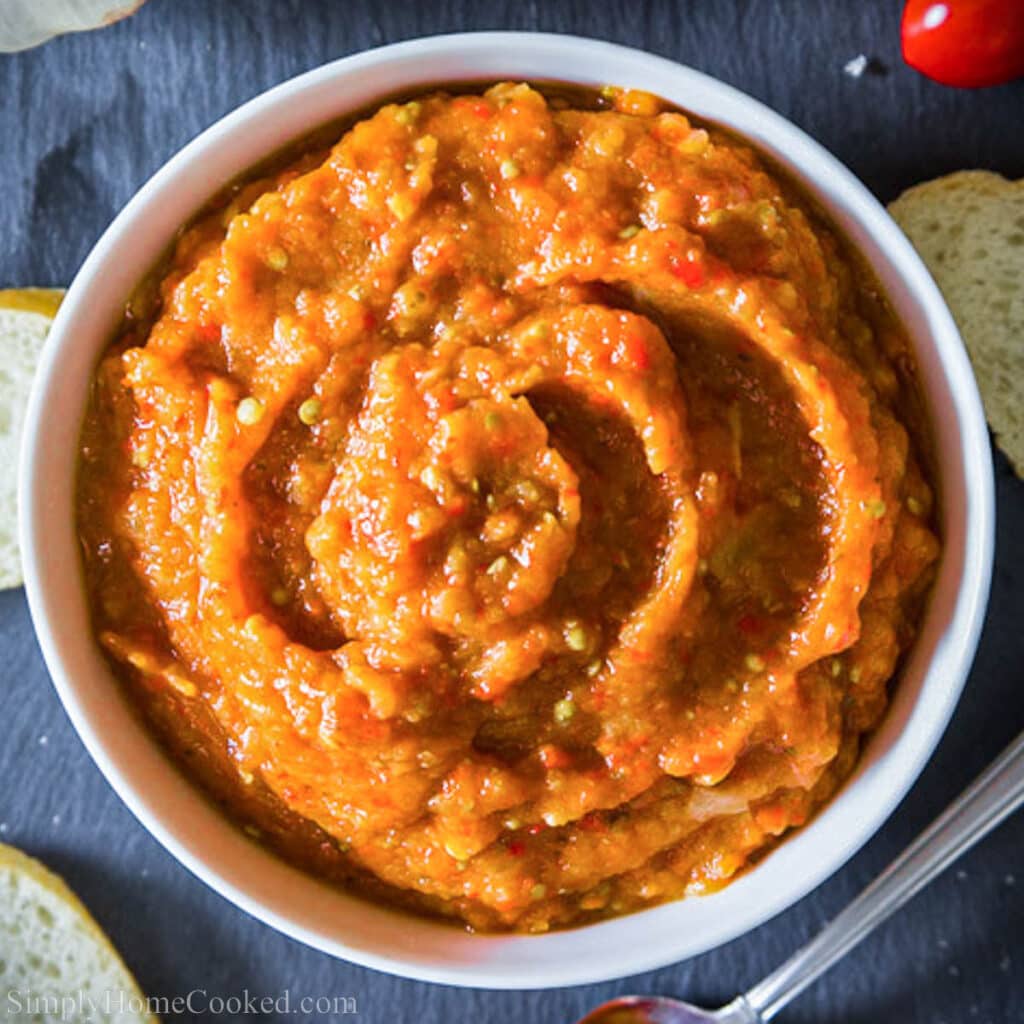 Eggplant Caviar Spread (Ikra) Recipe - Simply Home Cooked