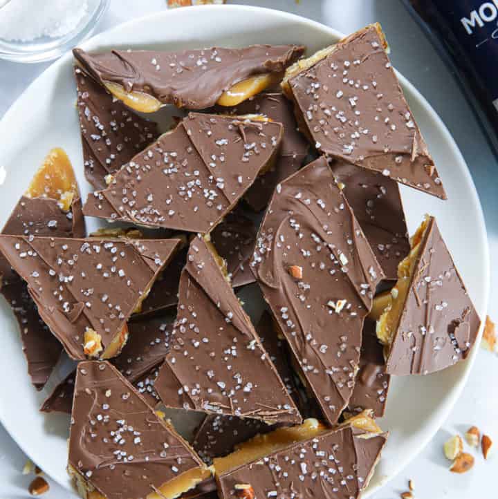 Salted Almond Toffee Recipe - Simply Home Cooked