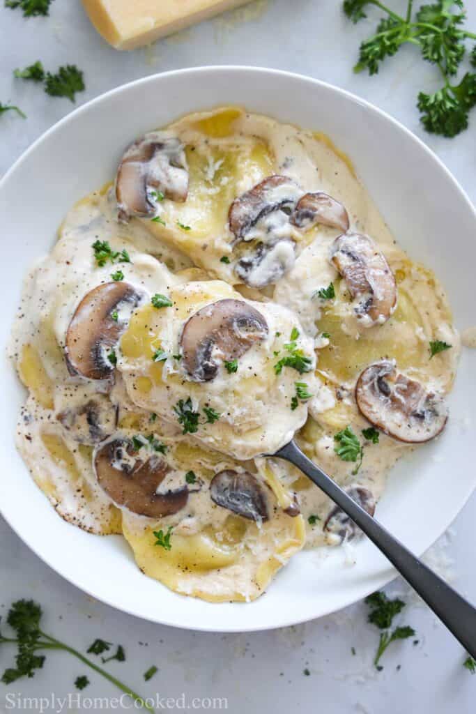 Mushroom Ravioli - Simply Home Cooked