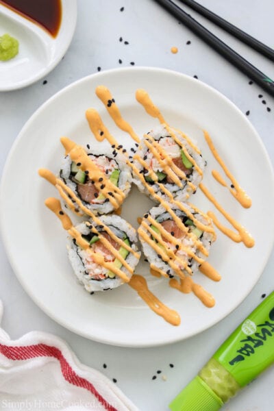 Spicy Salmon Roll - Simply Home Cooked