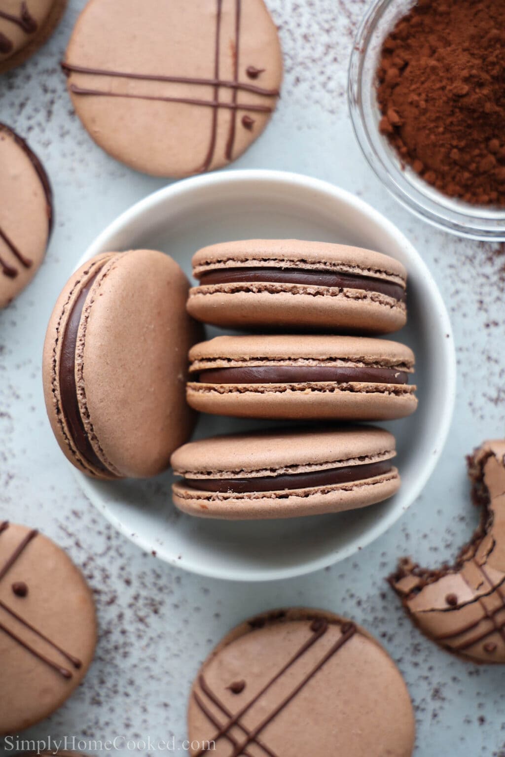 Chocolate Macaron Recipe - Simply Home Cooked