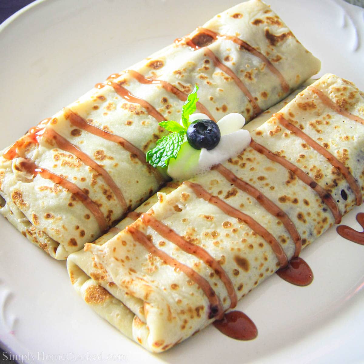 Blueberry Breakfast Crepe Recipe - Simply Home Cooked