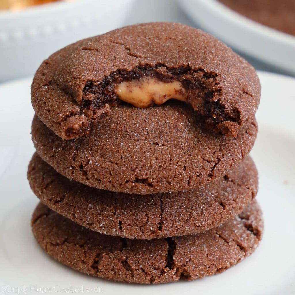 Chocolate Rolo Cookies - Simply Home Cooked