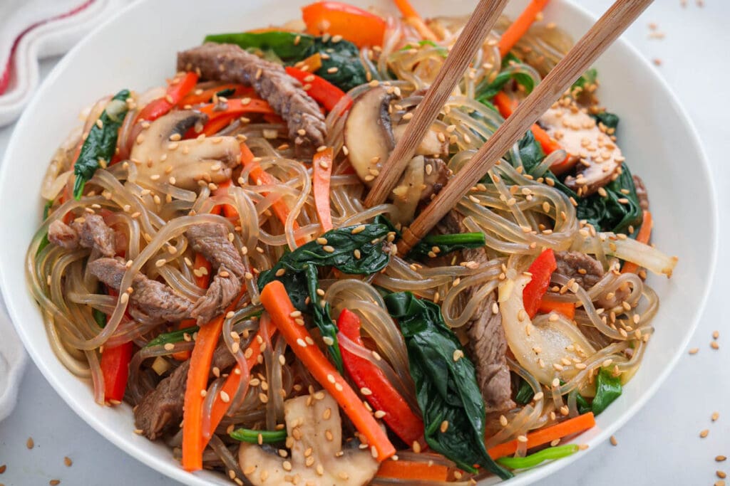Easy Japchae Recipe - Simply Home Cooked