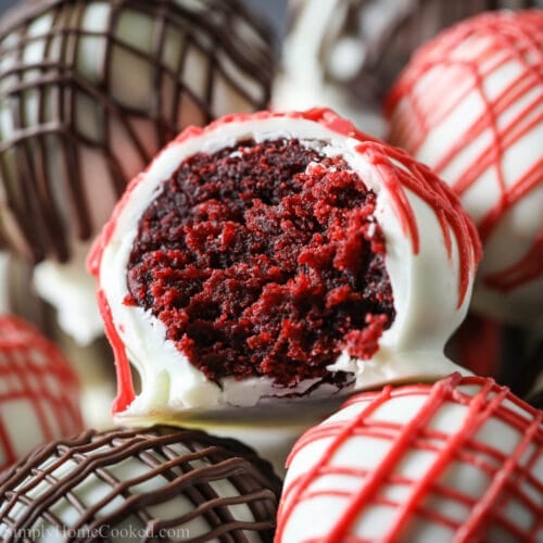 Red Velvet Cake Balls - Simply Home Cooked