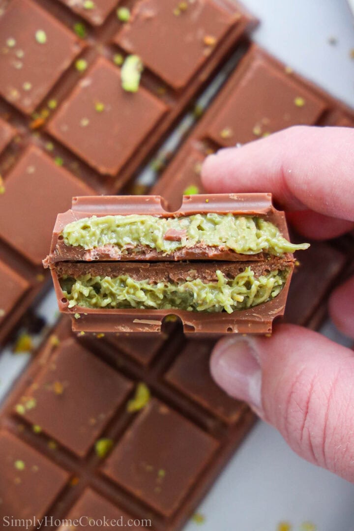 Pistachio Chocolate Bar (Dubai Chocolate Bar) - Simply Home Cooked