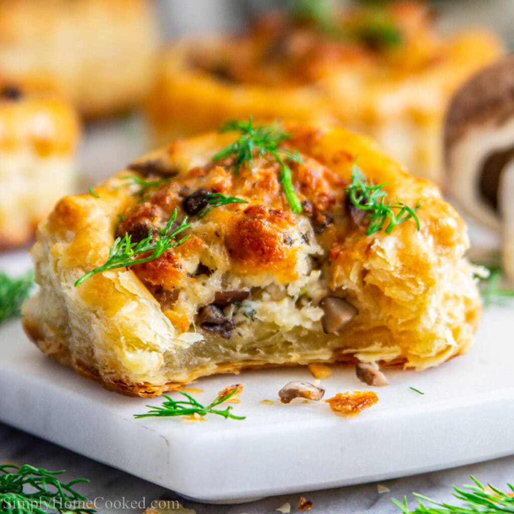 Chicken and Mushroom Puff Pastry Recipe - feastfulcuisine.com