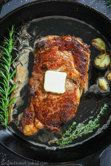 Cast Iron Ribeye Steak - Simply Home Cooked