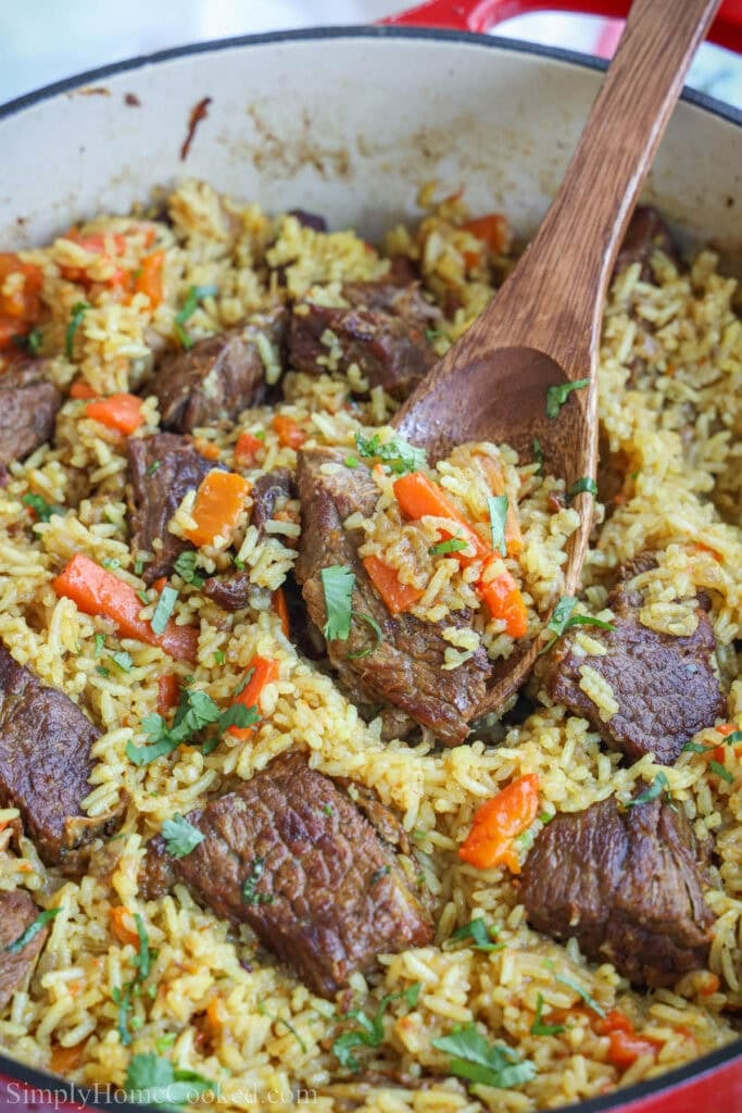 Traditional Recipe for Authentic Plov Rice Pilaf - feastfulcuisine.com