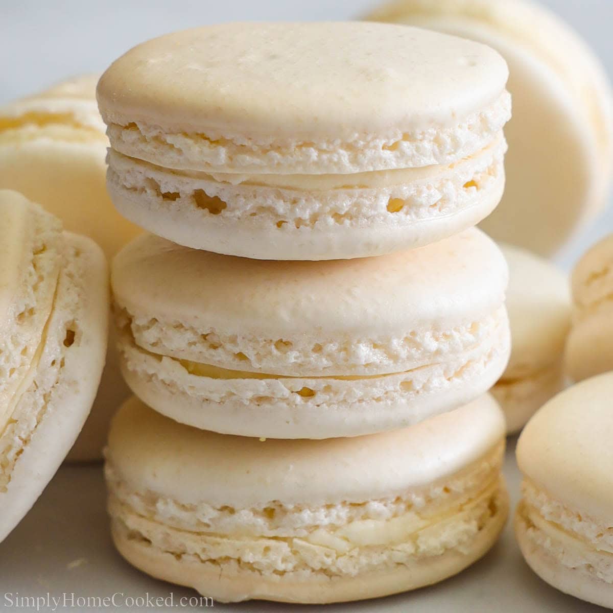Easy Homemade Vanilla Macarons Recipe - feastfulcuisine.com