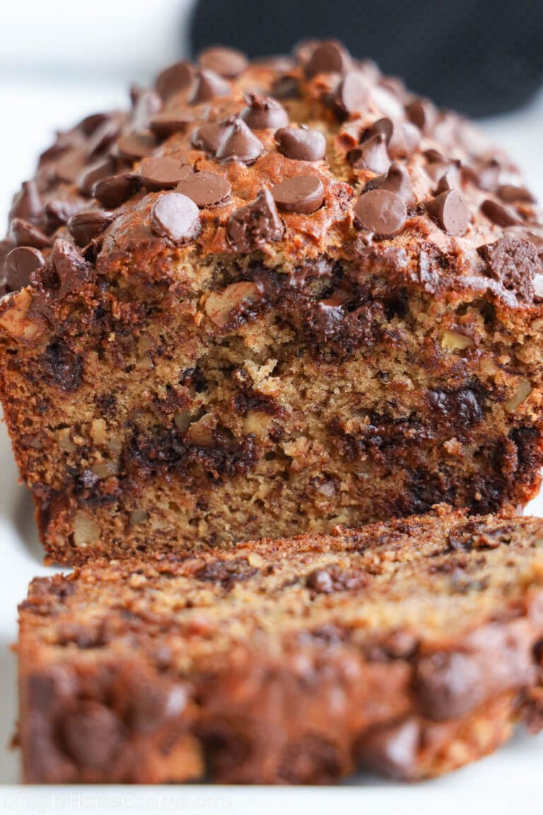 Chocolate Chip Banana Bread - Simply Home Cooked
